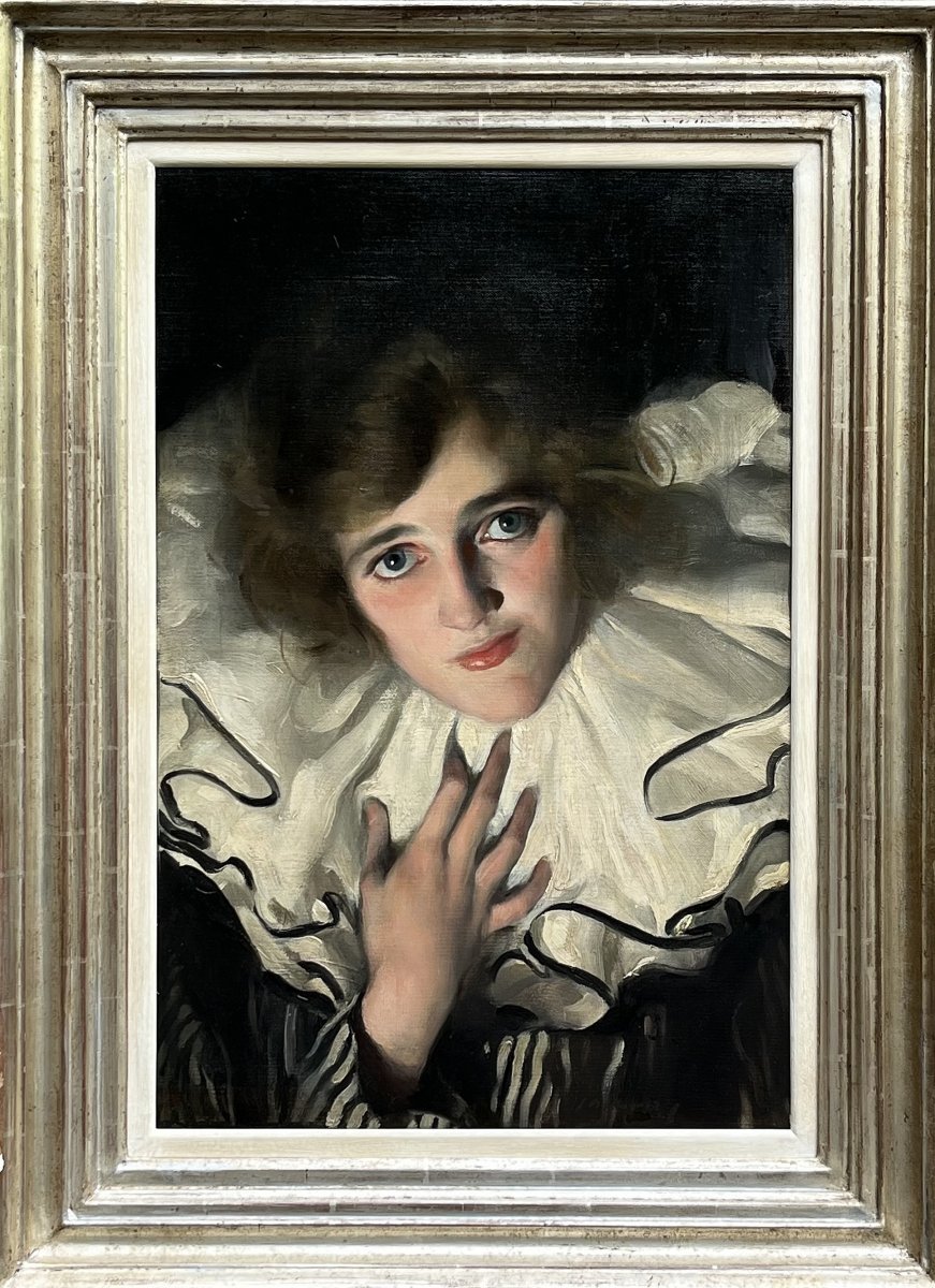 David Jagger - Kitty as a Pierrette c 1920
