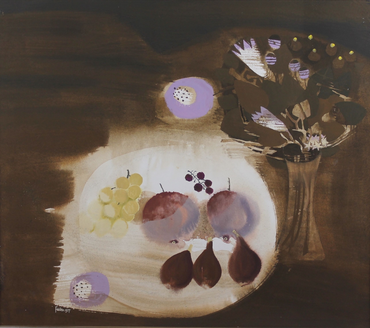 Mary Fedden RA - Still Life with Grapes and Figs - 1977