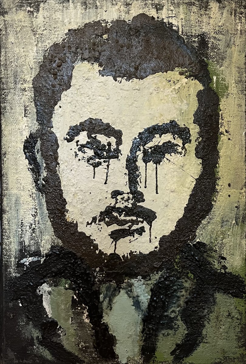 Man Crying Painting