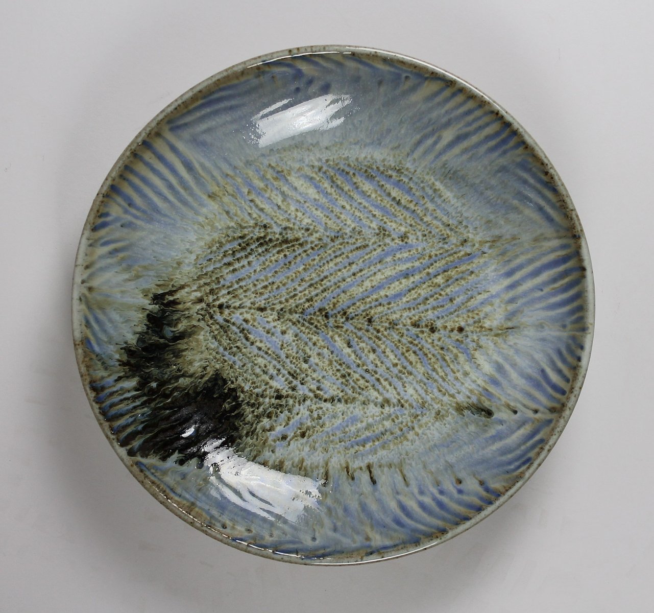 Edward Hughes - Blue chevron dish